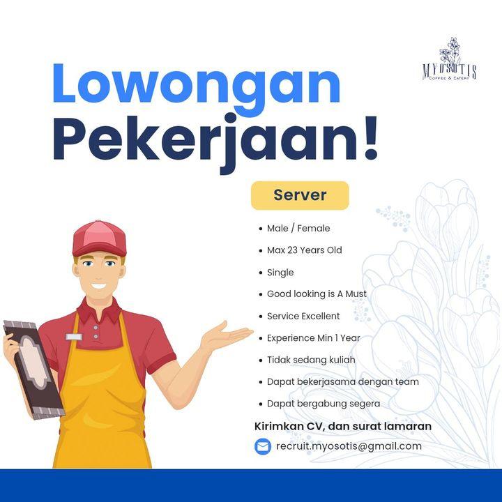 Lowongan Kerja Server/Waiter di Myosotis Coffee & Eatery - LokerJogja.ID