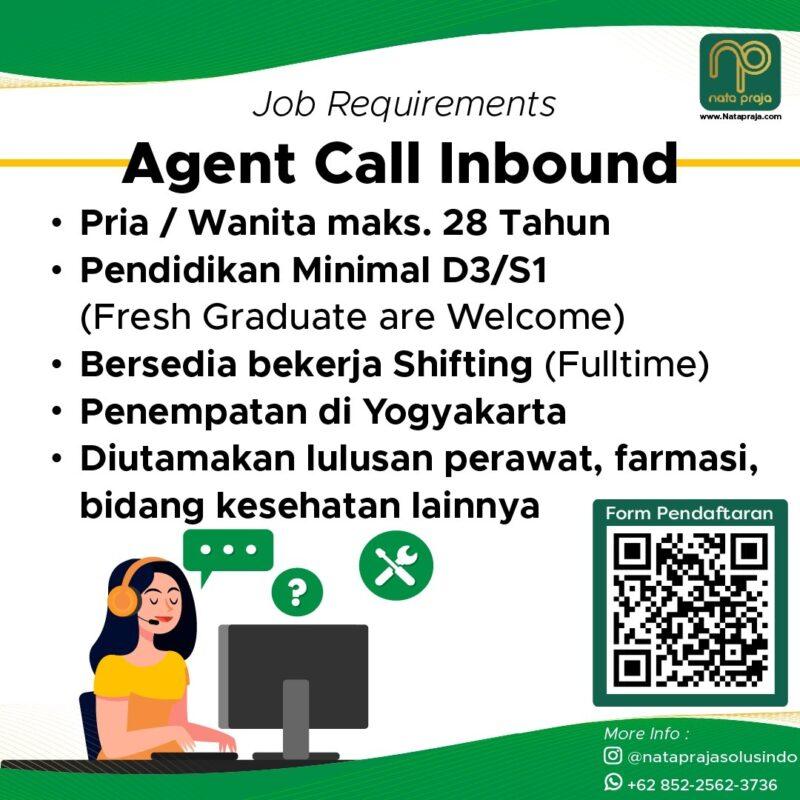 Lowongan Kerja Agent Call Inbound - Customer Services - Office Boy ...