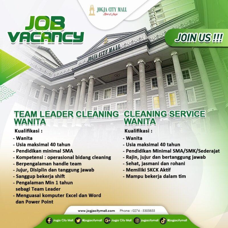 Lowongan Kerja Team Leader Cleaning Wanita - Cleaning Service Wanita ...