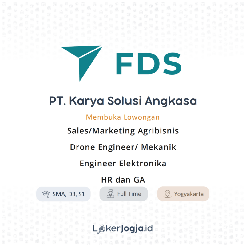 Lowongan Kerja Sales/Marketing Agribisnis - Drone Engineer/ Mekanik ...