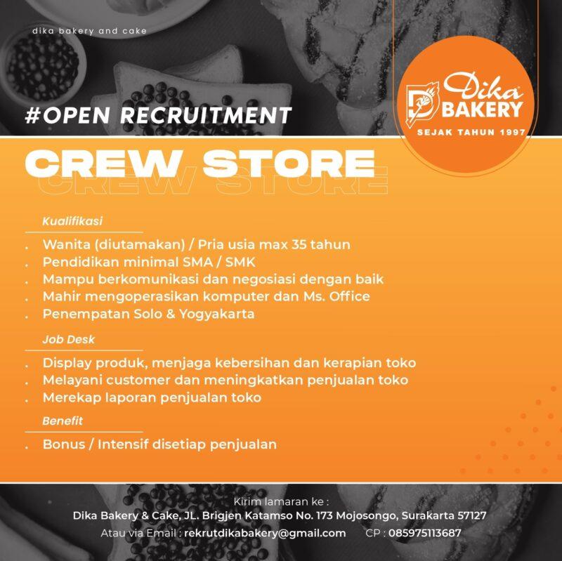 Lowongan Kerja Crew Store - Sales Canvasser - Driver Canvasser - Kepala Toko - Baker di PT ...