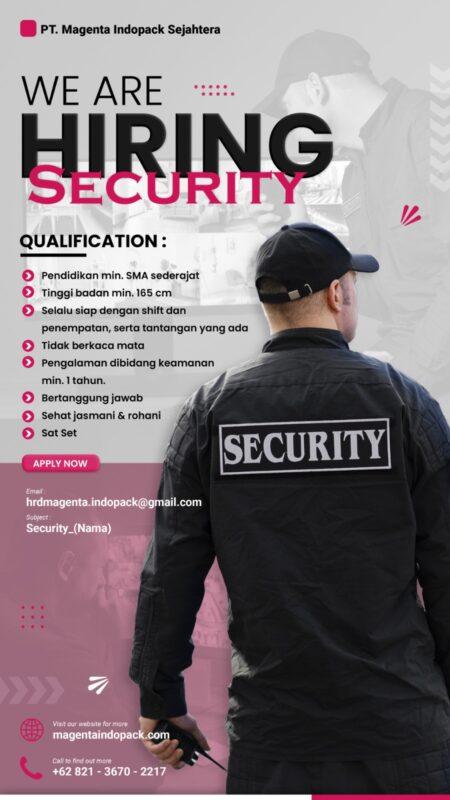 Lowongan Kerja Security di PT. Magenta Indopack Sejahtera - LokerJogja.ID
