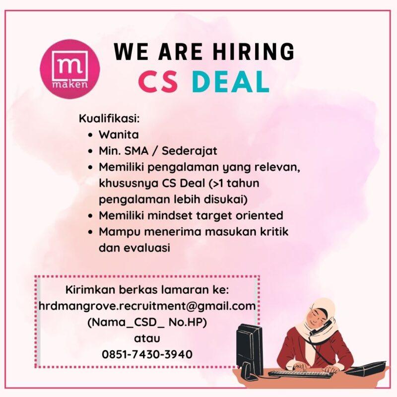 Lowongan Kerja CS Deal Maker - Content Creator di PT. Makenliving - LokerJogja.ID