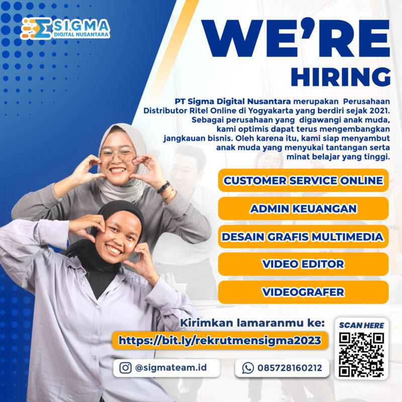 Lowongan Kerja Customer Service Online - Admin Keuangan - Desain Grafis Multimedia - Video ...