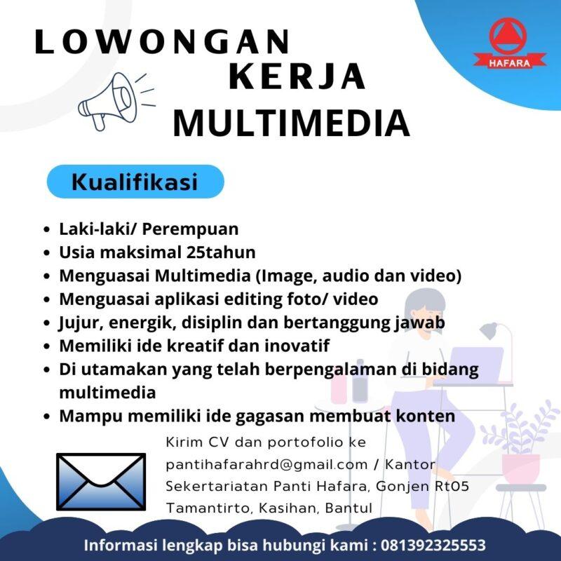 Lowongan Kerja Multimedia di Panti Hafara - LokerJogja.ID