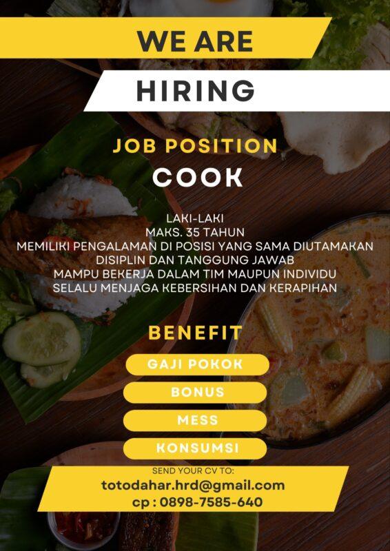 Lowongan Kerja Cook di Pawon Tempuran - LokerJogja.ID