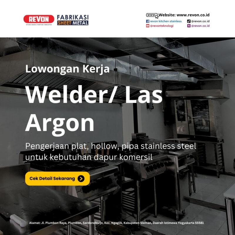 Lowongan Kerja Welder / Las Argon di Revon Teknologi - LokerJogja.ID