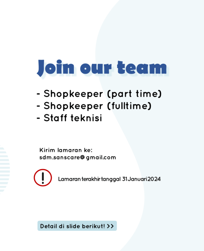 Lowongan Kerja Shopkeeper - Staff Teknisi di Sans Care - LokerJogja.ID