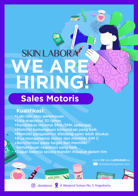 Lowongan Kerja Sales Motoris di Skin Labora - LokerJogja.ID