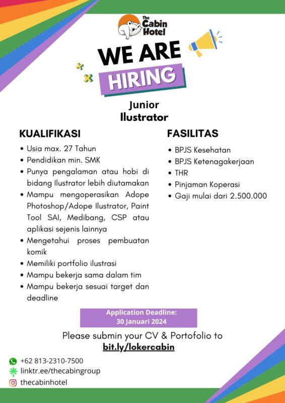 Lowongan Kerja Junior Ilustrator di The Cabin Hotel - LokerJogja.ID