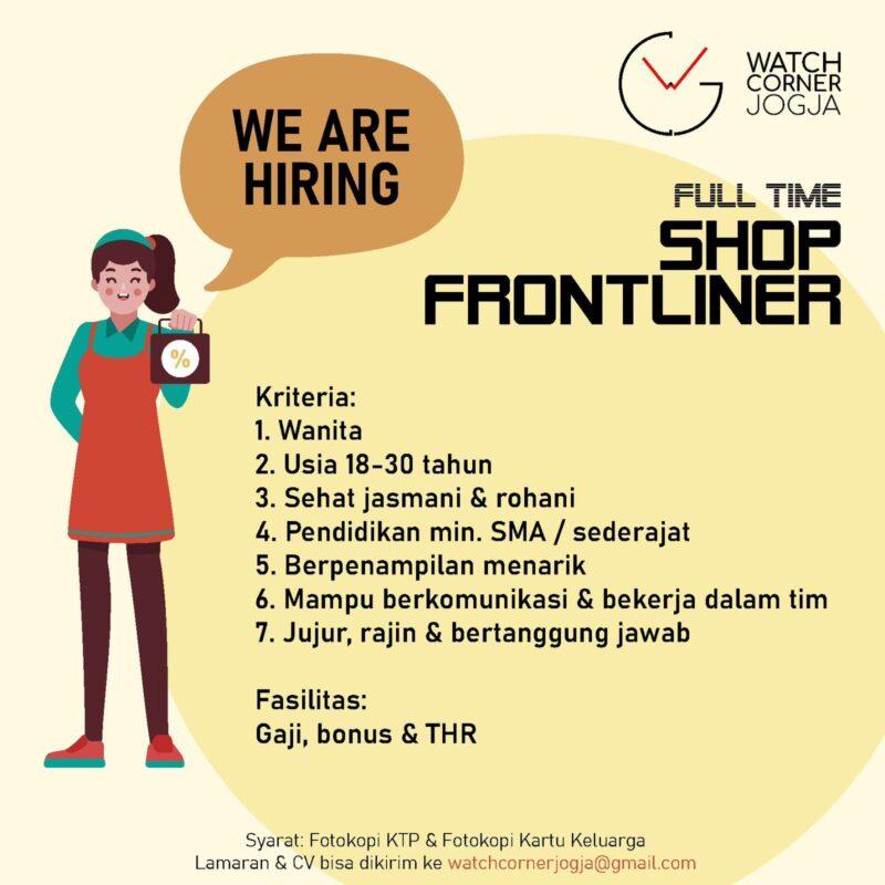 Lowongan Kerja Shop Frontliner di Watch Corner Jogja - LokerJogja.ID