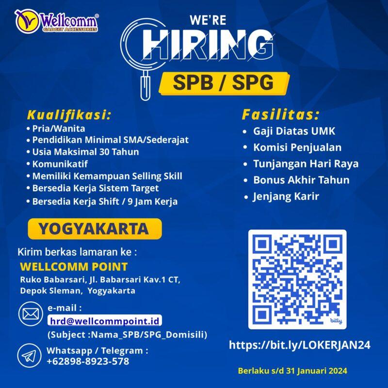 Lowongan Kerja SPB & SPG - Marketing (Sales) Gadget Accessories di Wellcomm Point - LokerJogja.ID