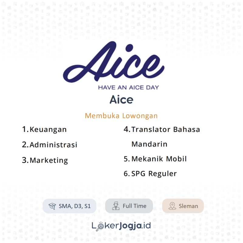 Lowongan Kerja Keuangan - Administrasi - Marketing - Translator Bahasa Mandarin - Mekanik Mobil ...