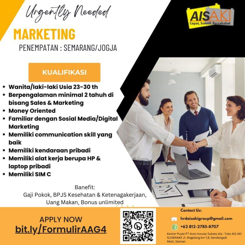 Lowongan Kerja Teknisi - CS - Sales - HRD - Finance Outlet - Driver Pribadi - Marketing di Ais ...