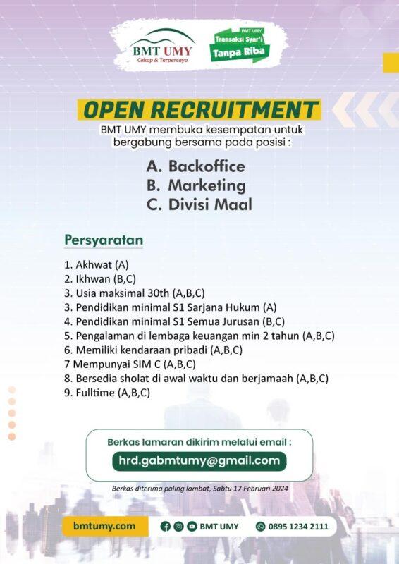 Lowongan Kerja Back Office - Marketing - Divisi Maal di BMT UMY ... Lowongan Kerja Back Office - Marketing - Divisi Maal di BMT UMY ...