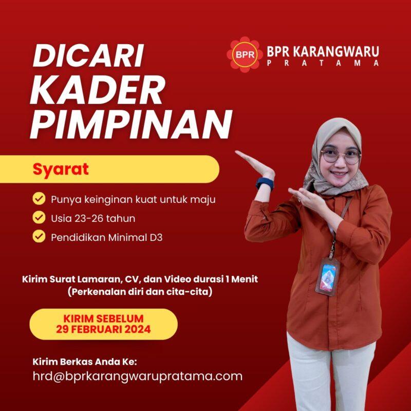Lowongan Kerja Kader Pimpinan di BPR Karangwaru Pratama - LokerJogja.ID