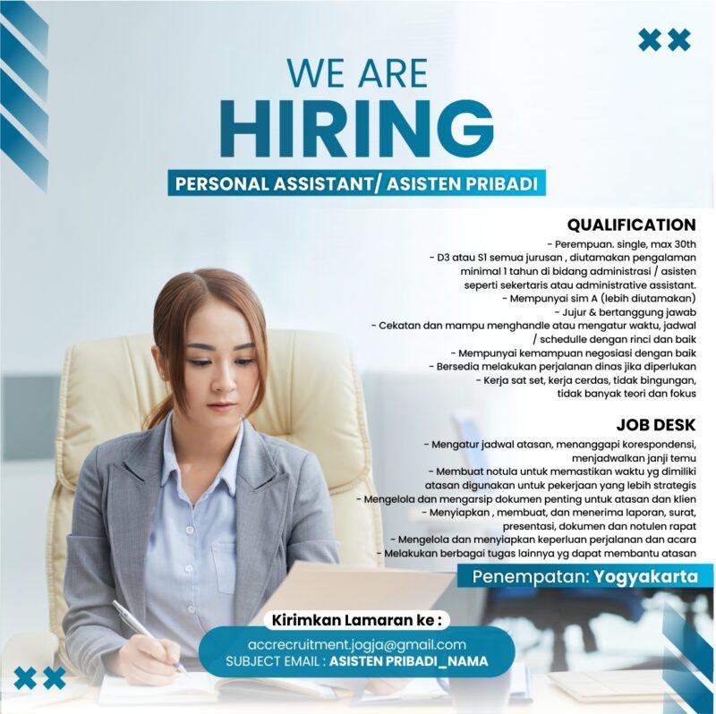 Lowongan Kerja Personal Assistant / Asisten Pribadi di Babies Glow ...