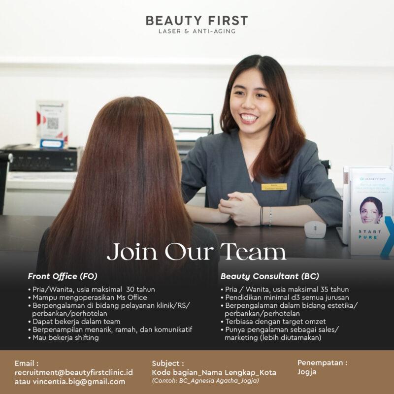 Lowongan Kerja Front Office - Beauty Consultant di Beauty First ...