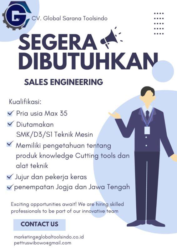 Lowongan Kerja Sales Enginering di CV. Global Sarana Toolsindo - LokerJogja.ID