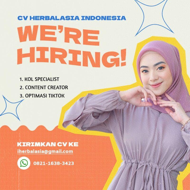 Lowongan Kerja KOL Specialist - Content Creator - Optimasi Tiktok di CV. Herbalasia Indonesia ...