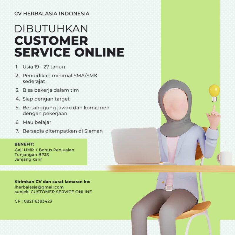 Lowongan Kerja Customer Service Online di CV. Herbalasia Indonesia - LokerJogja.ID