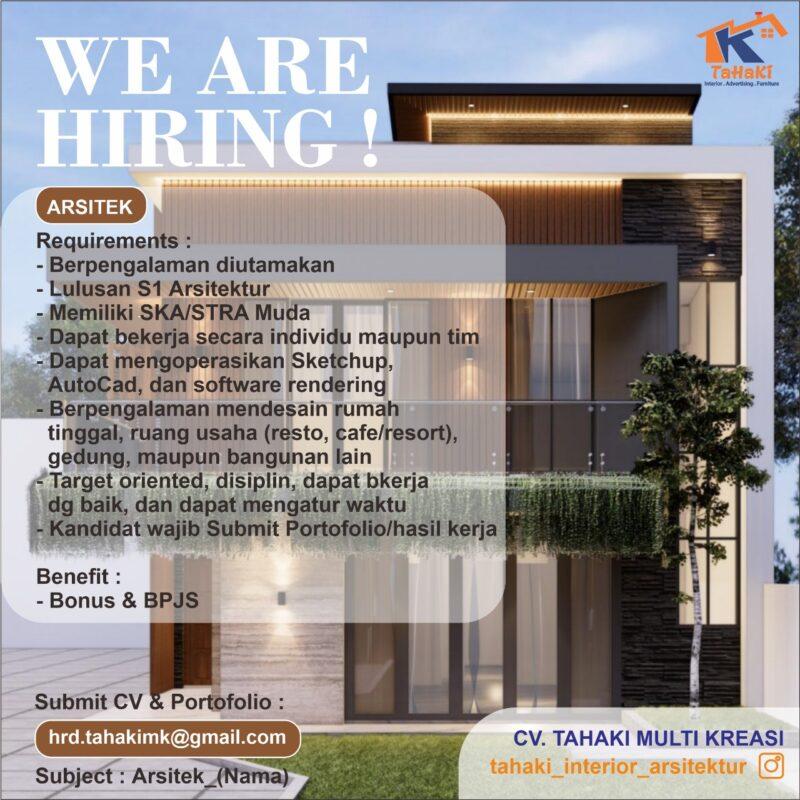 Lowongan Kerja Arsitek di CV. Tahaki - LokerJogja.ID