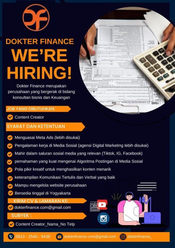 Lowongan Kerja Content Creator - Marketing Officer - Administration & Finance Staff - Accounting ...