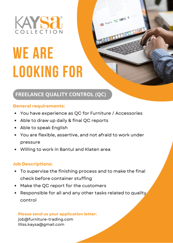 Lowongan Kerja Quality Control di Kaysa Collection - LokerJogja.ID