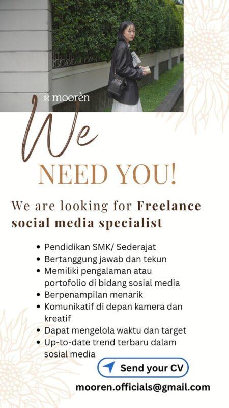 Lowongan Kerja Social Media Specialist di Mooren Official - LokerJogja.ID
