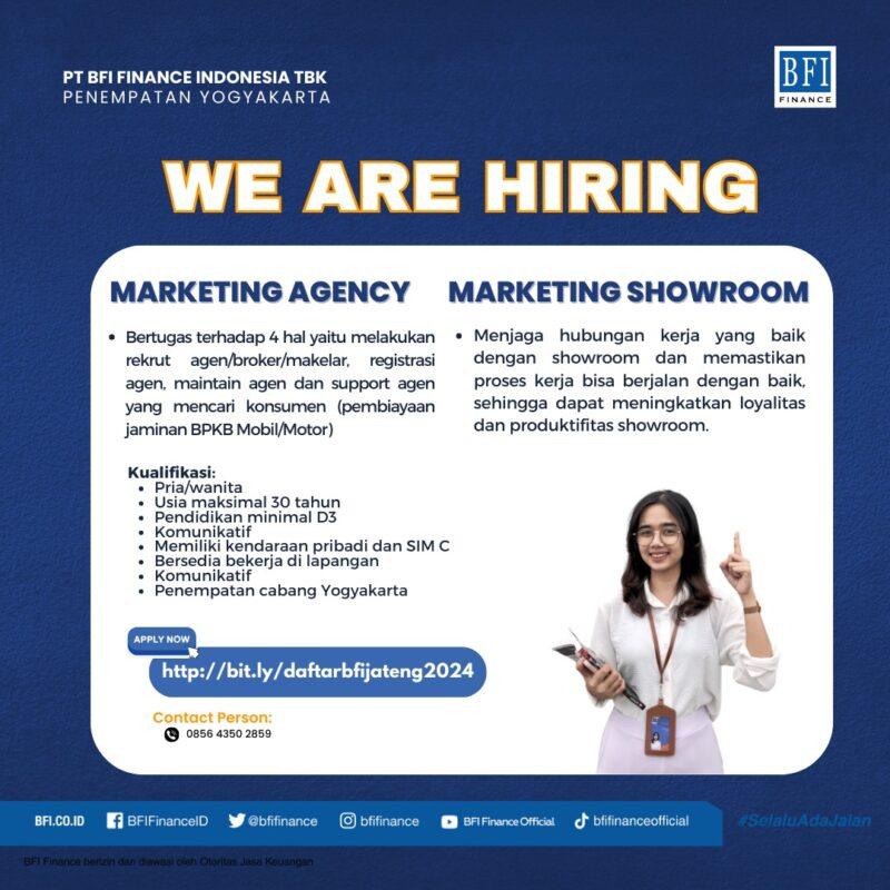 Lowongan Kerja Marketing Agency - Marketing Showroom di PT. BFI Finance ...