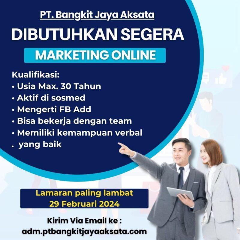 Lowongan Kerja Marketing Online di PT. Bangkit Jaya Aksata - LokerJogja.ID