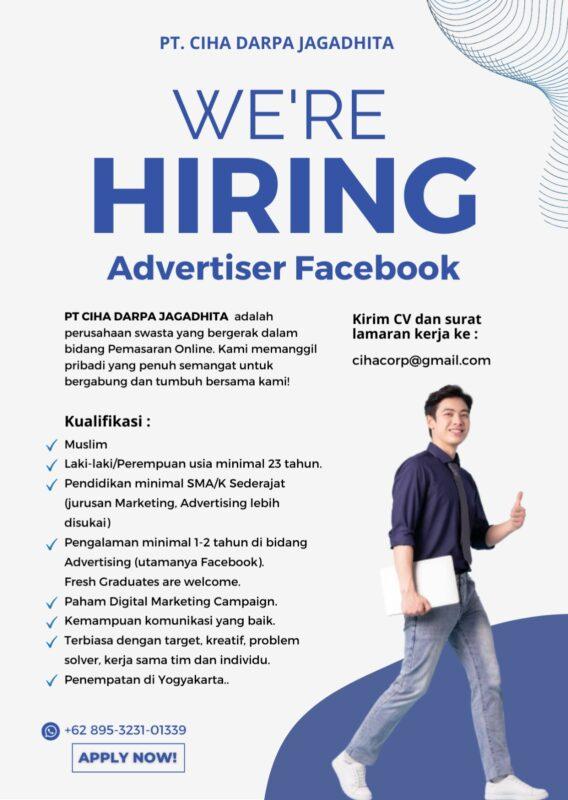 Lowongan Kerja Advertiser Facebook di PT. Ciha Darpa Jagadhita - LokerJogja.ID
