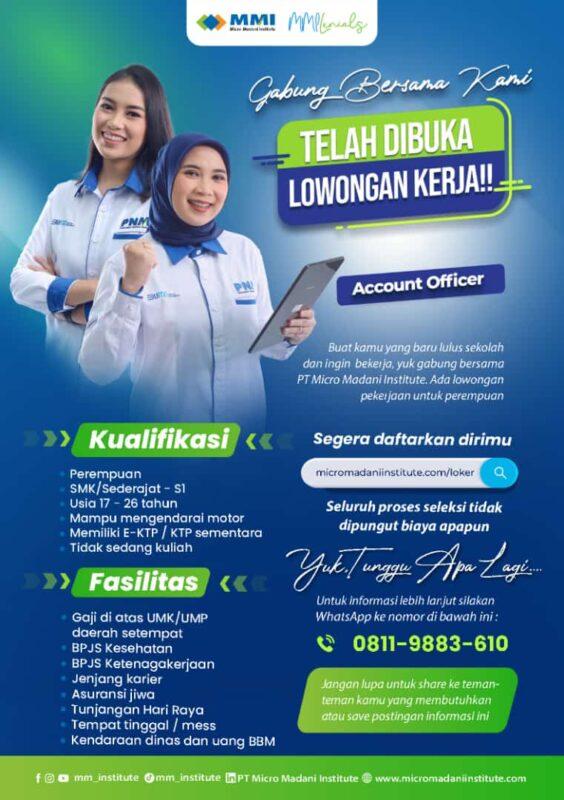 Lowongan Kerja Account Officer di PT. PNM (Persero) (Permodalan Nasional Madani) - LokerJogja.ID