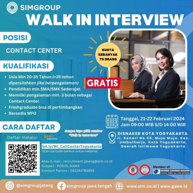 Lowongan Kerja Contact Center di PT. Swakarya Insan Mandiri (SIMGROUP ...