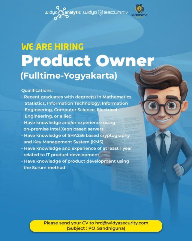 Lowongan Kerja Product Owner - Software Engineer - Cryptographer di PT ...