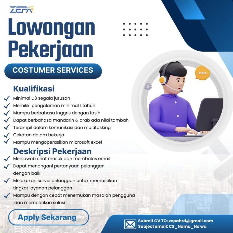 Lowongan Kerja Costumer Service Di Pt Zeybah Primanusa Lokerjogja Id
