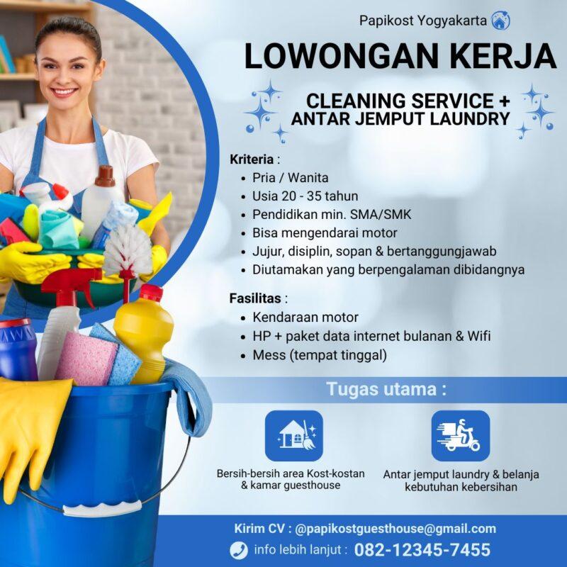 Lowongan Kerja Cleaning Service+Antar Jemput Laundry di Papikost ...