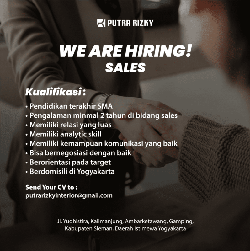 Lowongan Kerja Sales di Putra Rizky Interior - LokerJogja.ID