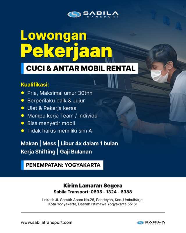 Lowongan Kerja Cuci & Antar Mobil Rental di Sabila Transport ...