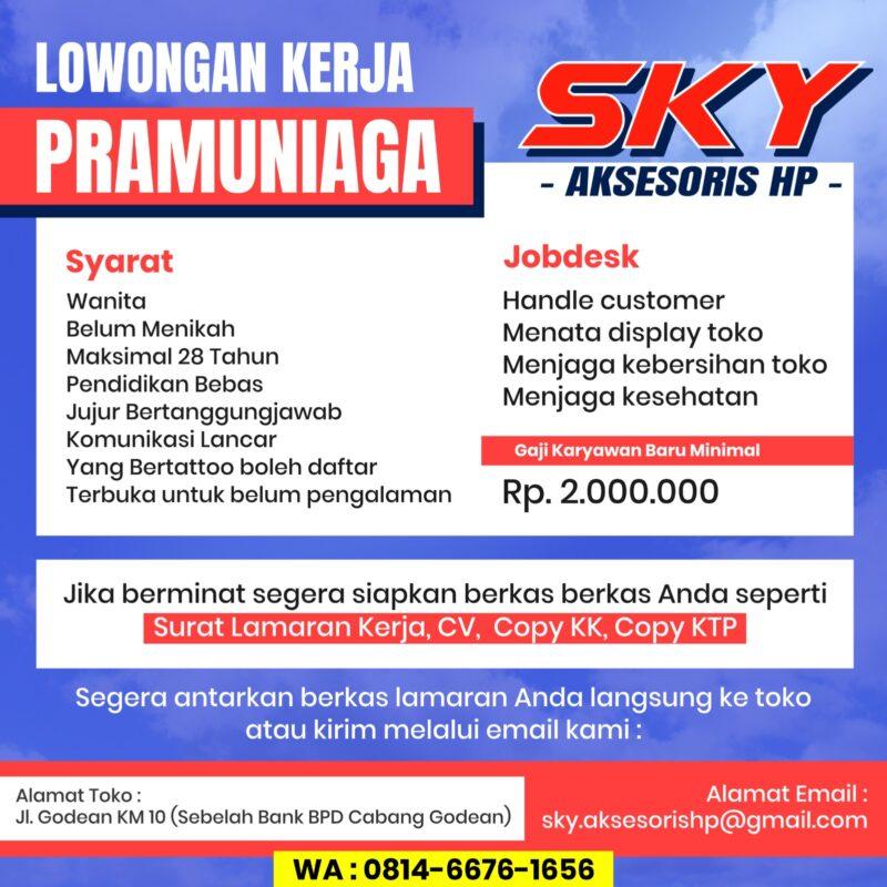 Lowongan Kerja Pramuniaga di Sky Aksesoris HP - LokerJogja.ID