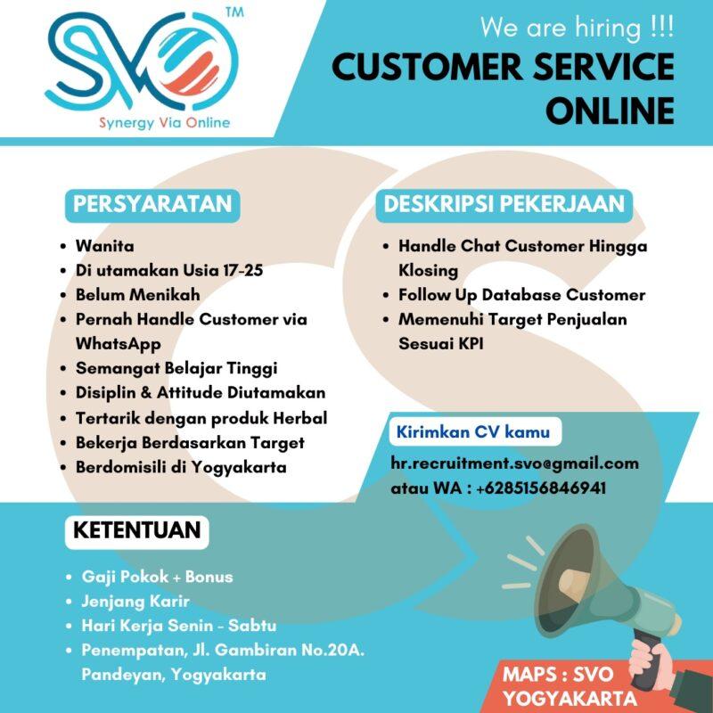 Lowongan Kerja Customer Service Online di Synergy Via Online ...