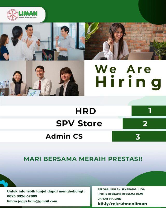 Lowongan Kerja HRD - SPV Store - Admin CS di Toko Liman - LokerJogja.ID