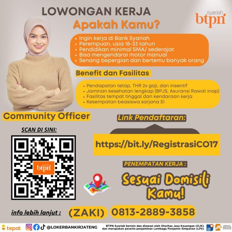 Lowongan Kerja Community Officer di BTPN Syariah - LokerJogja.ID