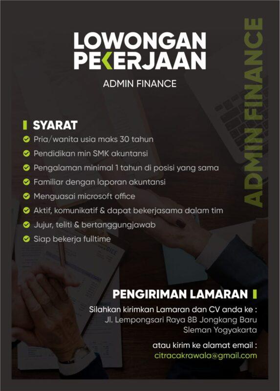 Lowongan Kerja Admin Finance di Citra Cakrawala - LokerJogja.ID