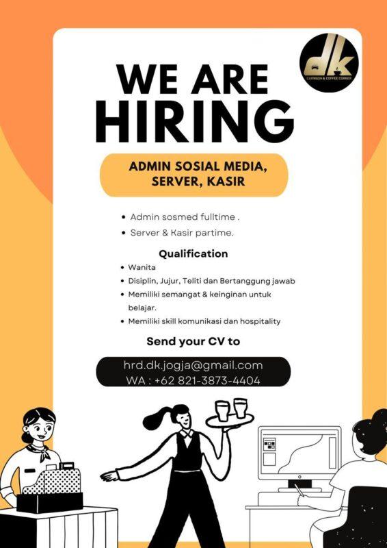 Lowongan Kerja Admin Sosial Media - Server - Kasir di DK Carwash and Coffee Corner - LokerJogja.ID