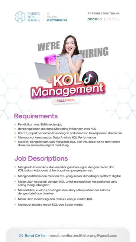 Lowongan Kerja Kol Management - Graphic Designer - Live Host Officer di Forbes Titik Terang ...