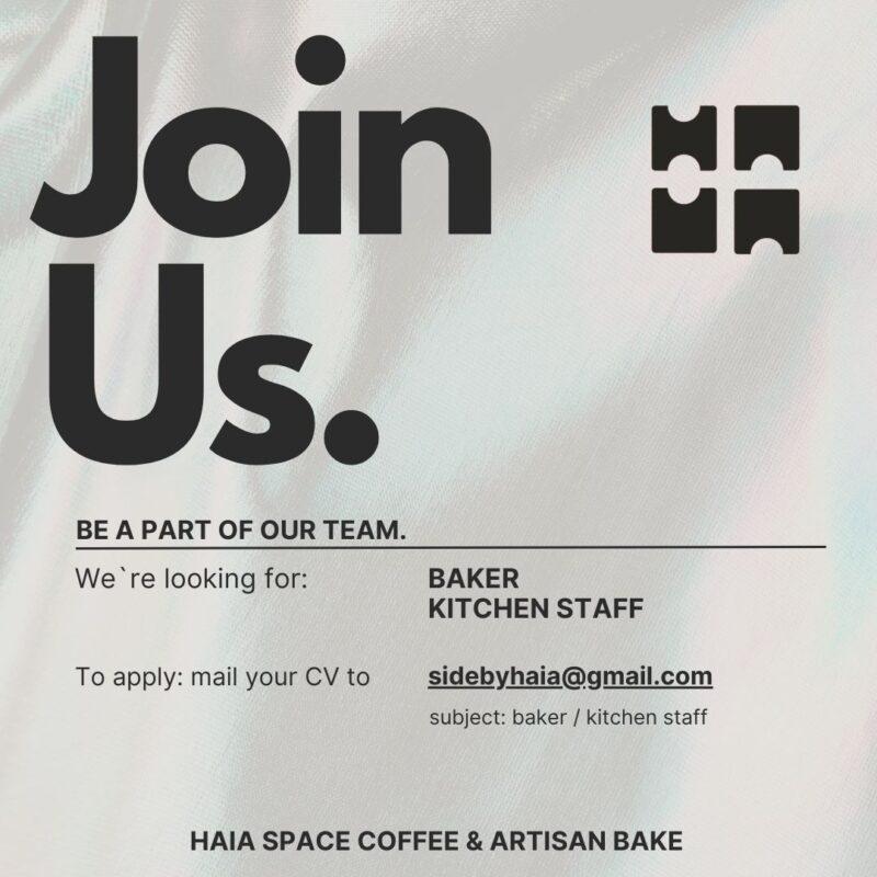 Lowongan Kerja Kitchen Staff - Baker di Haia Space - LokerJogja.ID
