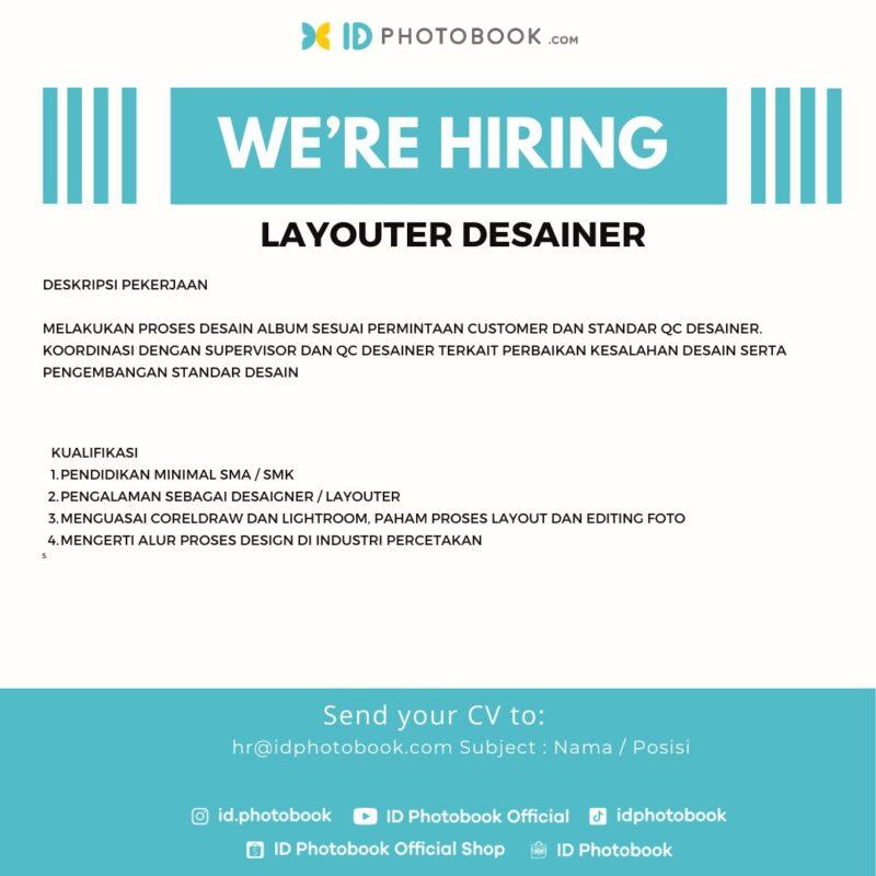 Lowongan Kerja Layouter Desainer di IDPhotobook - LokerJogja.ID