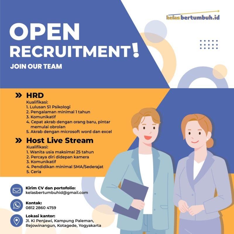 Lowongan Kerja HRD - Host Live Stream di Kelasbertumbuh.id - LokerJogja.ID