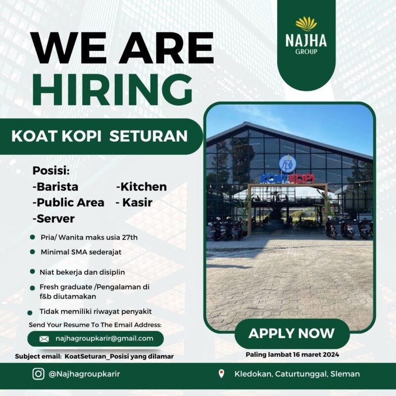 Lowongan Kerja Barista - Kitchen - Server - Kasir - Publik Area di Koat ...